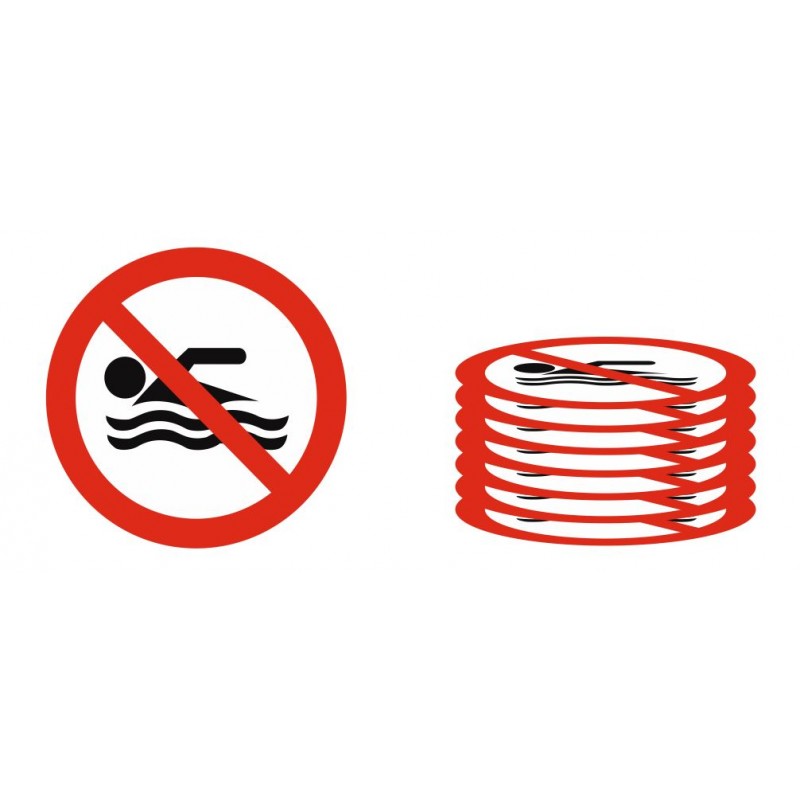 Panneau Ou Autocollant Lot Interdiction Baignade Interdite