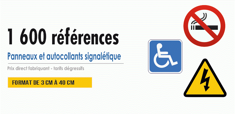 Panneaux et autocollants signalétiques sur mesure - ABC Signalétique